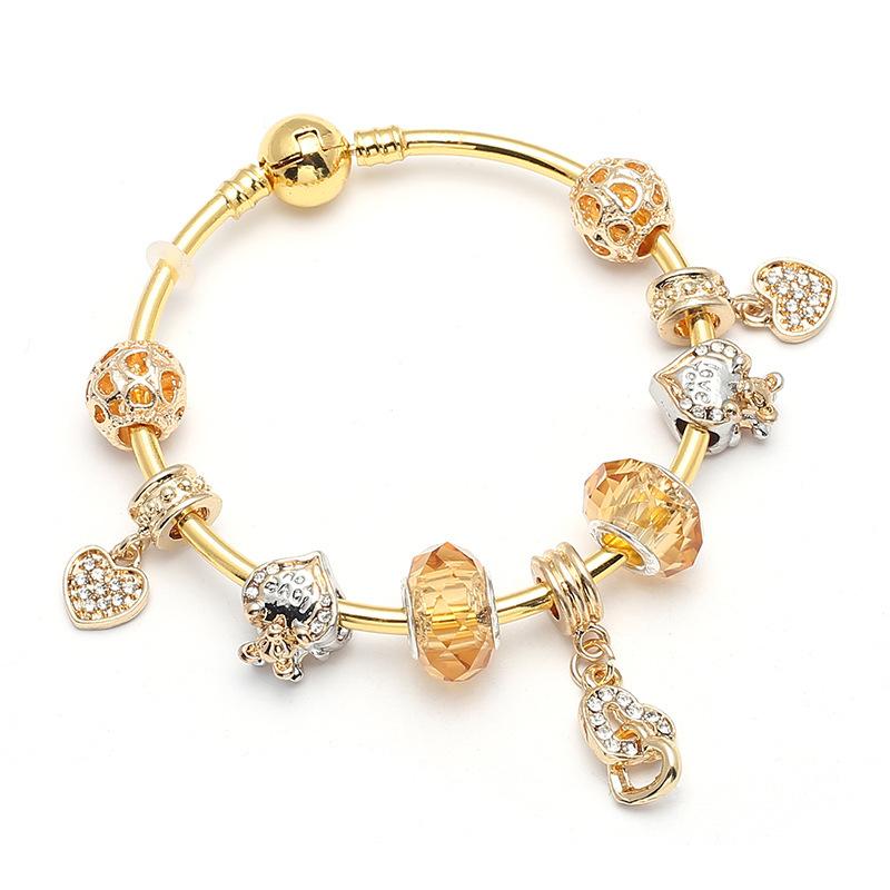 ブレスレット レディース かわいい ハート ベア モチーフ ファッション 通販 アクセサリー・素材: 合金・処理技術: 電気メッキ・人気要素: 愛、ハート・スタイル: 欧米・重量: 約35g・スタイルの分類: オリジナルデザイン・製品カテゴ...