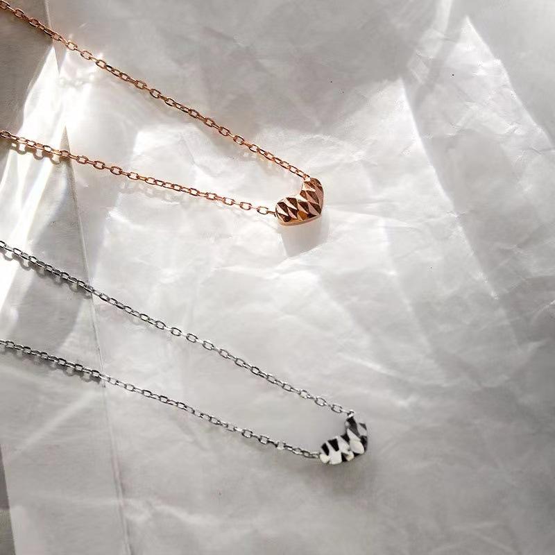 ネックレス レディース シルバー925 ハート ペンダント 鎖骨チェーン 銀 アクセサリー かわいい シンプル ラッキーアイテム