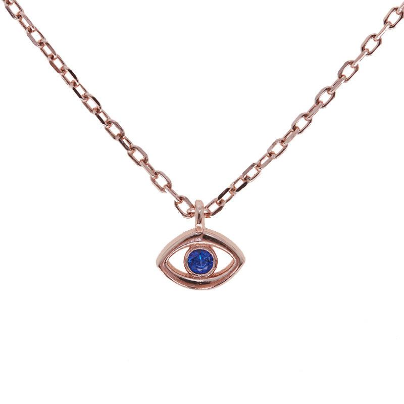 ネックレス レディース シルバー925 ターコイズブルー ミニ デビルズアイ ペンダント チョーカー チェーンネックレス ショートネックレス