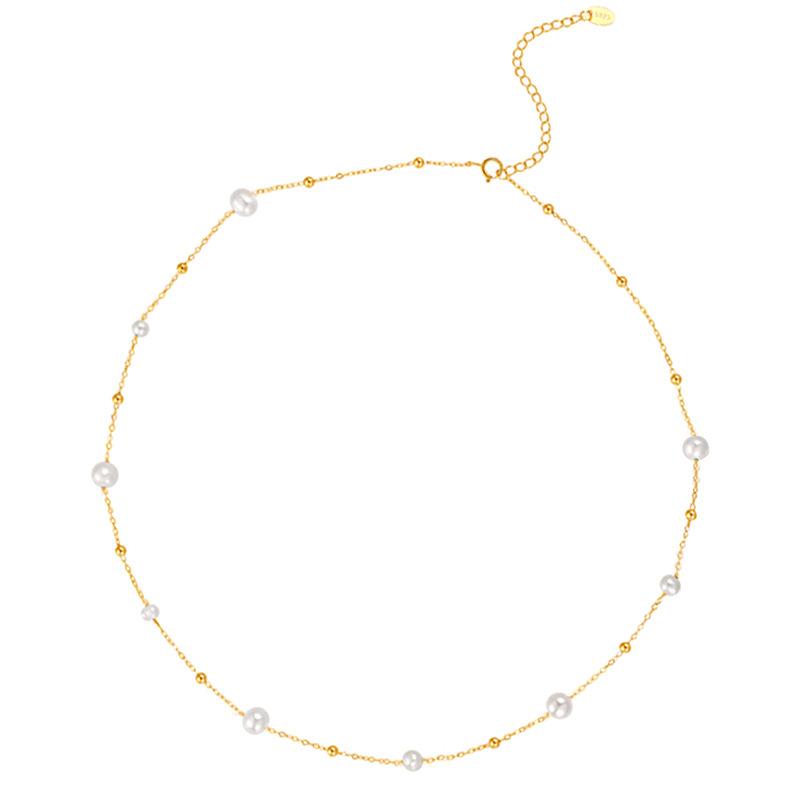 ネックレス レディース シルバー925 淡水パール 鎖骨 チョーカー ペンダント アクセサリー ジュエリー エレガント 上品 おしゃれ かわいい デザイン