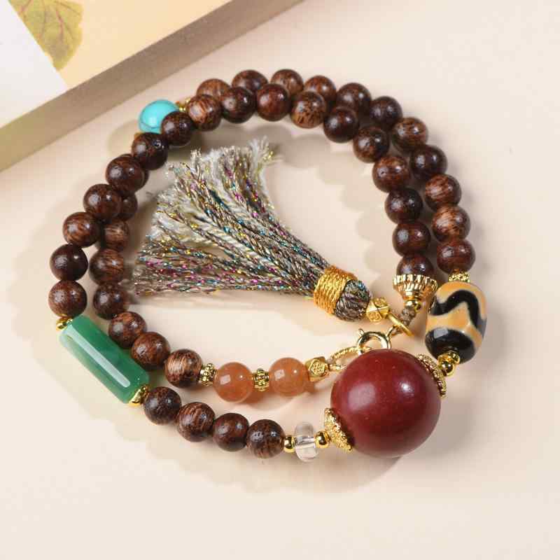 ブレスレット レディース 手編み 虎牙 天珠 エスニック 手作り アクセサリー 手首飾り 編み込み・素材: 瑪瑙・処理方法: 手工編み・スタイル: 男女兼用・造型: フルーツ, キャラクター, 菱形, 星形, 動物/干支・カテゴリー: 手飾...