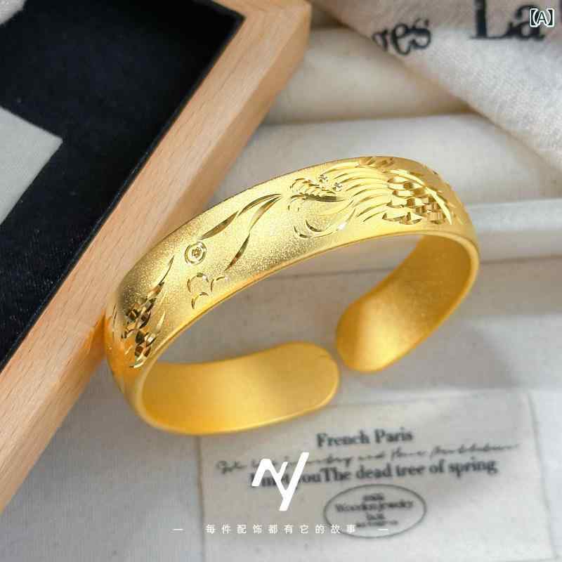 2バングル レディース 沙金 龍鳳 結婚式 アクセサリー 大ぶり ワイド ブレスレット