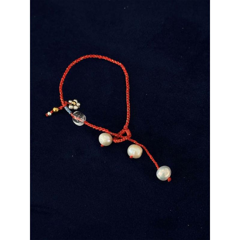 ブレスレット レディース ガールズ シルバー925 クリスタル 淡水パール 花モチーフ アレルギー対応 変色防止 エレガント 上品 アクセサリー