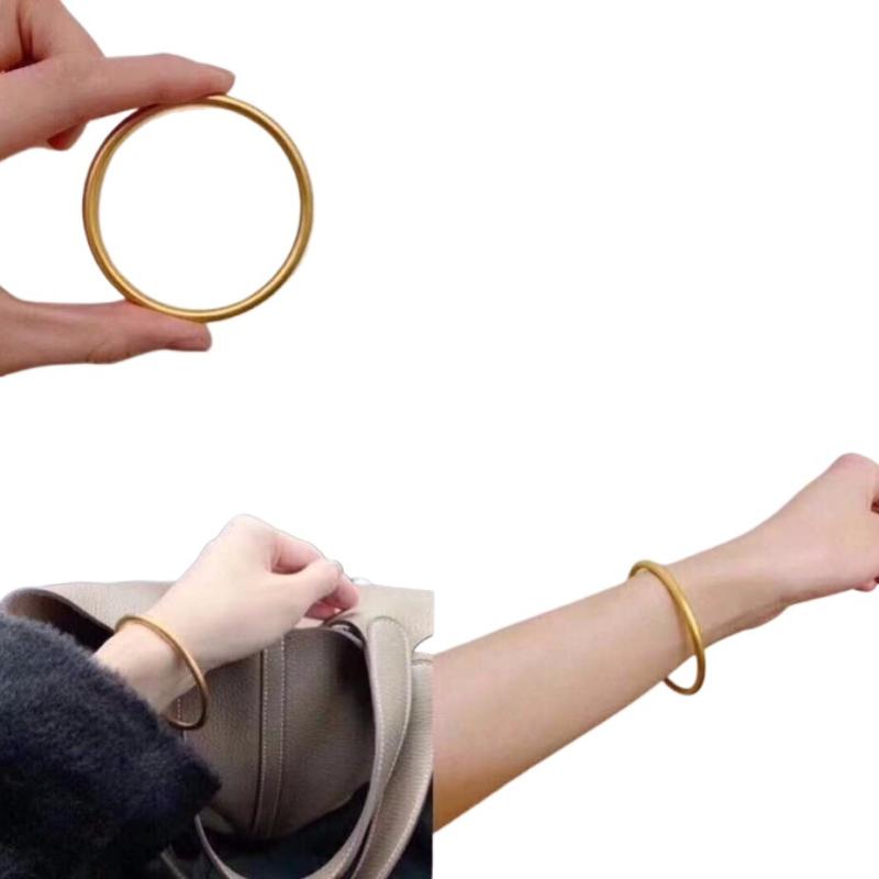 ブレスレット レディース 女性用 ベトナム ゴールド 沙金 ソリッド シンプル リング 結婚式 镀金 アレルギー対応