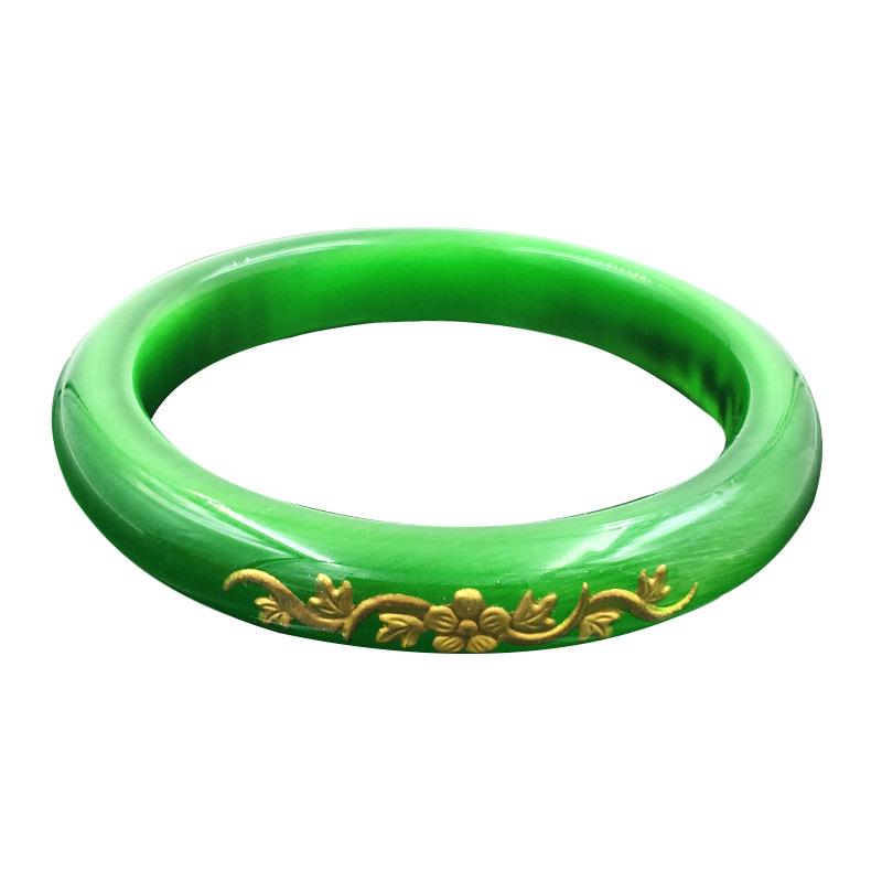 ブレスレット レディース エスニック 富貴花 黄金 翡翠 梅の花 猫目石 ジルコニア 手飾り