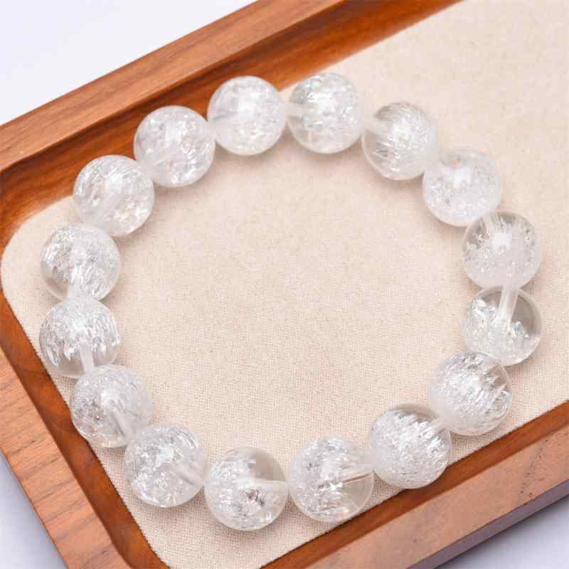 ブレスレット 男性用 女性用 天然水晶 ヒマラヤ水晶 パワーストーン 浄化 開運 お守り 数珠 シングル・スタイル: 女式・造型: 幾何型・カラー: 9mm, 13mm, 15mm・风格: 自然・风格分類: 清新甜美・製品カテゴリ: 手饰・...