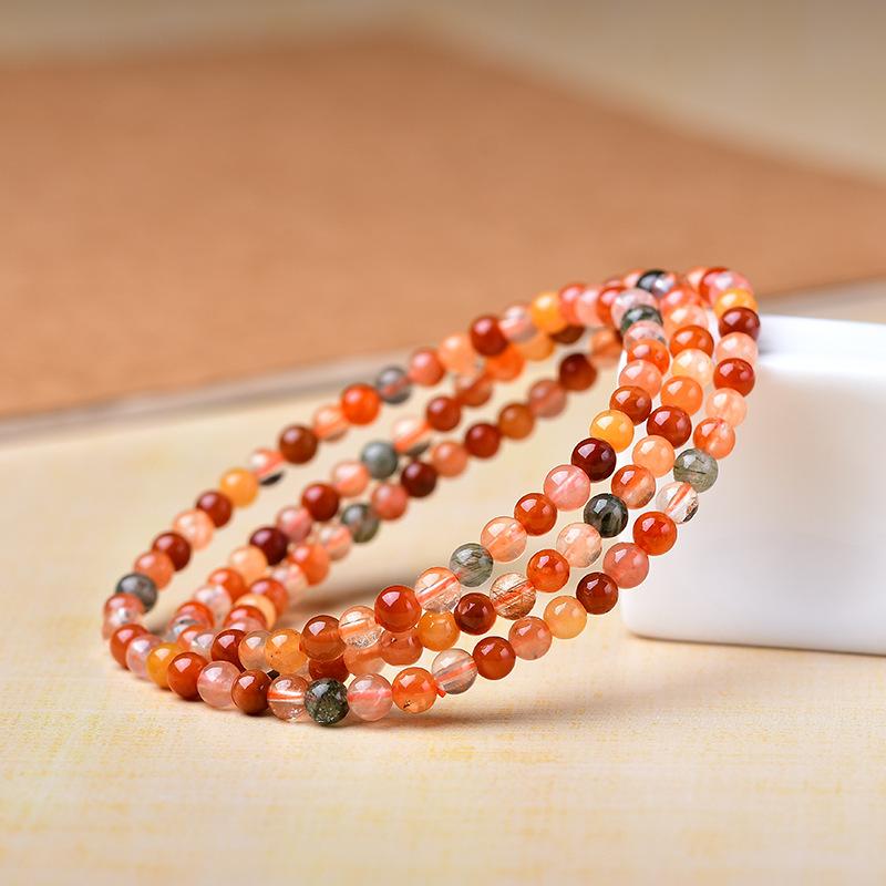 ブレスレット レディース 福禄寿 マルチカラールチル 天然石 レッドラビットヘアー パワーストーン 数珠 アクセサリー・素材: 水晶・処理工艺: 抛光・样式: 女式・水晶种类: 白兔毛晶, 红兔毛晶, 粉兔毛晶, 黄兔毛晶, 绿兔毛晶・造型...