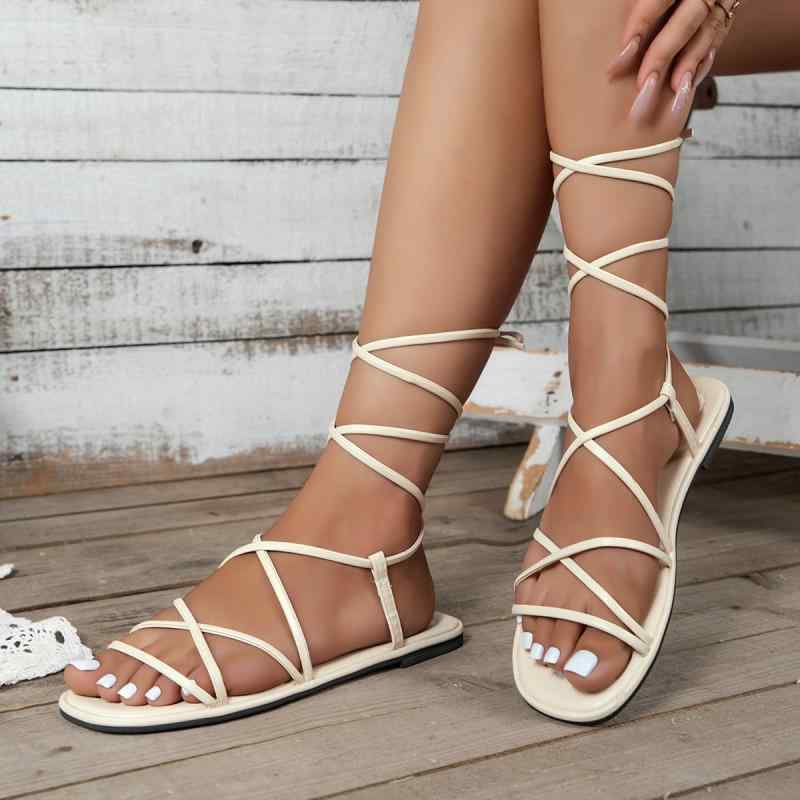 サンダル レディース 大きいサイズ ぺたんこ フラット ストラップ ラウンドトゥ 婦人靴 春夏 普段使い