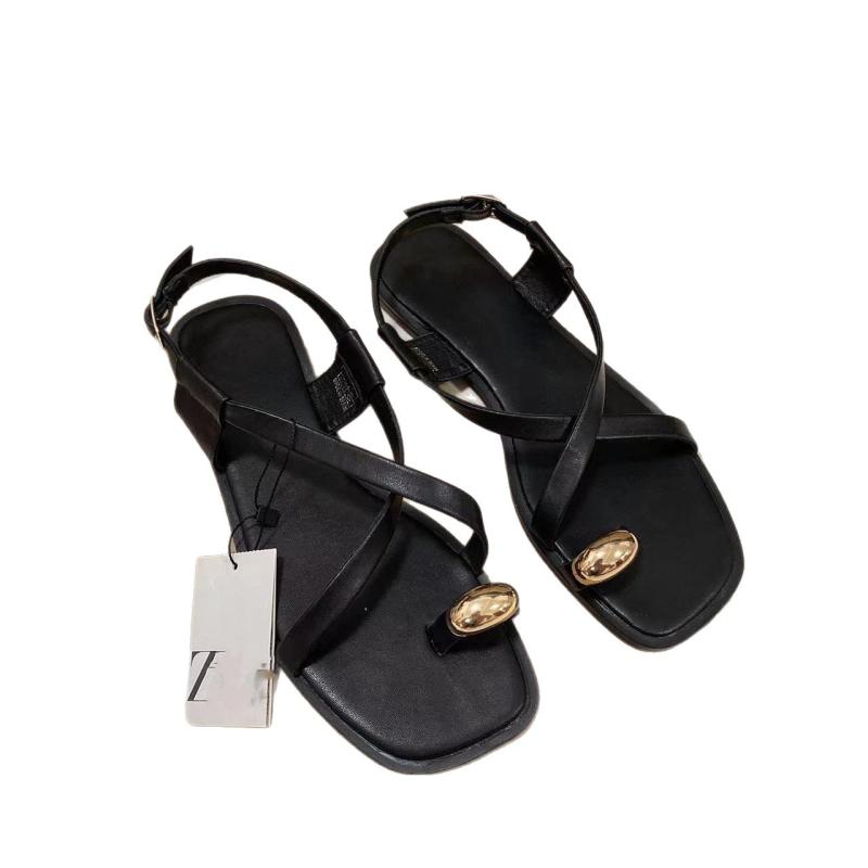 サンダル レディース 女性用 春夏 スクエアトゥ ぺたんこ 痛くない 歩きやすい 脱げにくい 普段使い かわいい おしゃれ