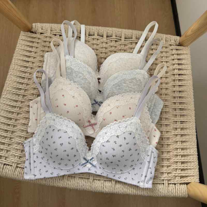 下着 レディース 小胸 補正 ブラジャー ショーツ セット レース ノンワイヤー ブラセット セクシー ランジェリー 女性 かわいい おしゃれ