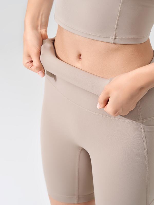 ヨガパンツ レディース 高腰 蜜桃ヒップ スポーツ レギンス 5分丈 ポケット付き ランニング フィットネス ショートパンツ