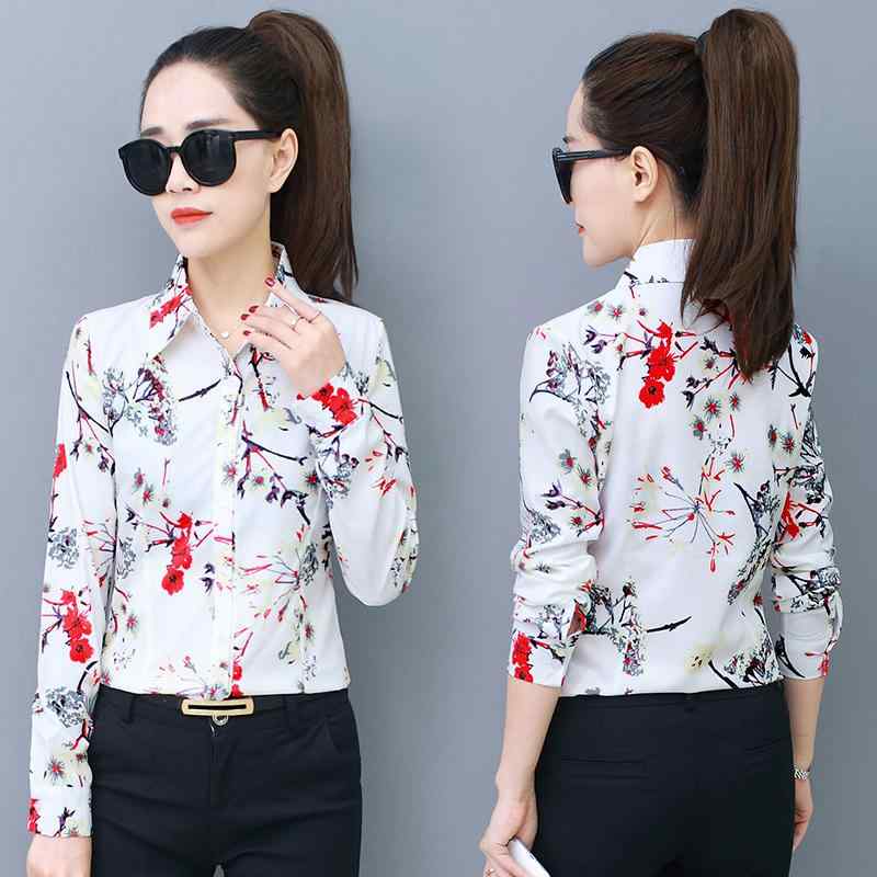 シャツ レディース 長袖 梅柄 襟付き カジュアル トップス ブラウス おしゃれ 親膚 快適 通気性 婦人服 カラフル・主な素材: ポリエステル繊維・柄: プリント・スタイル: カーディガン・袖丈: 長袖・衣長: 普通(50cm超65cm以...