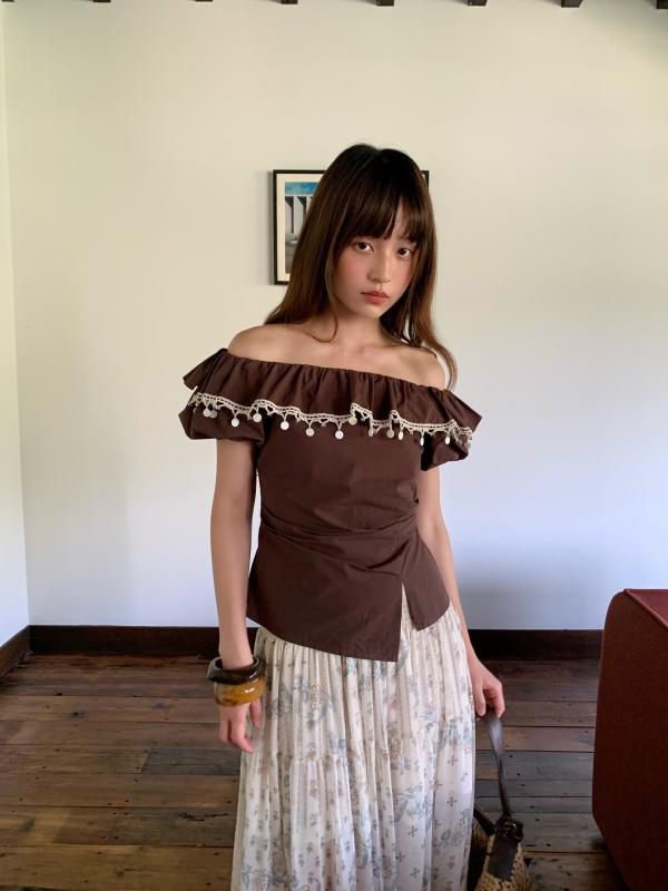 シャツ レディース 半袖 フリルネック ブラウス シェル風 貝殻風 2WAY デザイン トップス 通勤 オフィス かわいい 春夏・素材: 綿・柄: 無地・スタイル: プルオーバー・袖丈: 半袖・工艺: パッチワーク・フィット: スリム・着丈...