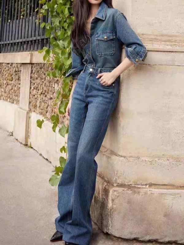 シャツ レディース 秋冬 デニム 小柄 レトロ カジュアル ゆったり アウター トップス ジャケット