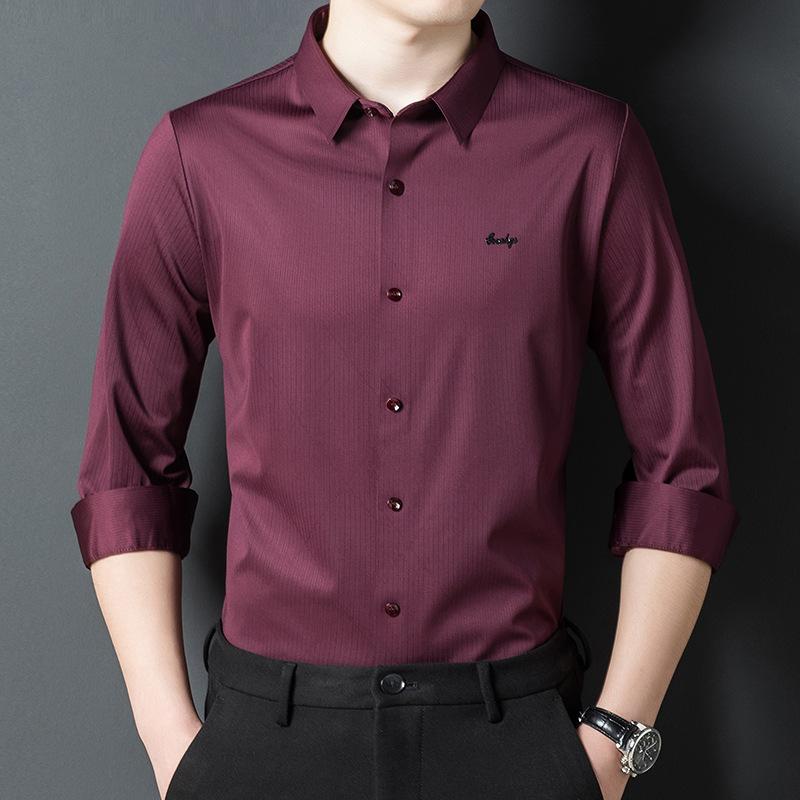 シャツ メンズ 男性用 長袖シャツ ビジネスカジュアル シンプル 無地 トップス 秋冬・生地: ポリエステル繊維・スタイル: ベーシック・対象: 24-35歳・デザイン: カーディガン・フィット: ストレート・襟の形: 襟付き・袖丈: 長袖...