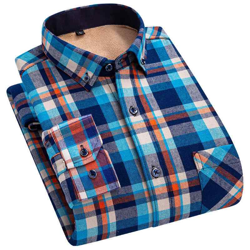 シャツ メンズ 男性用 秋冬 加絨 加厚 羊羔 纯棉 チェック柄 ネルシャツ 保温性 ファッション 普段使い カジュアル・素材: 綿100%・スタイル: 軽熟カジュアル・タイプ: カーディガン・フィット: 合身型・襟の形: 襟付き・袖丈: ...