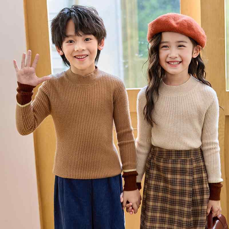子供服 ニット セーター 秋冬 ハーフネック 保温 防寒 男の子 女の子 ベビー トップス 厚手・货号: 68-T21・适用性别: 中性/男女均可・面料工艺: 柔软处理・风格: 中性・适合年龄段: 中大童(8岁以上，140cm以上)・适合季...