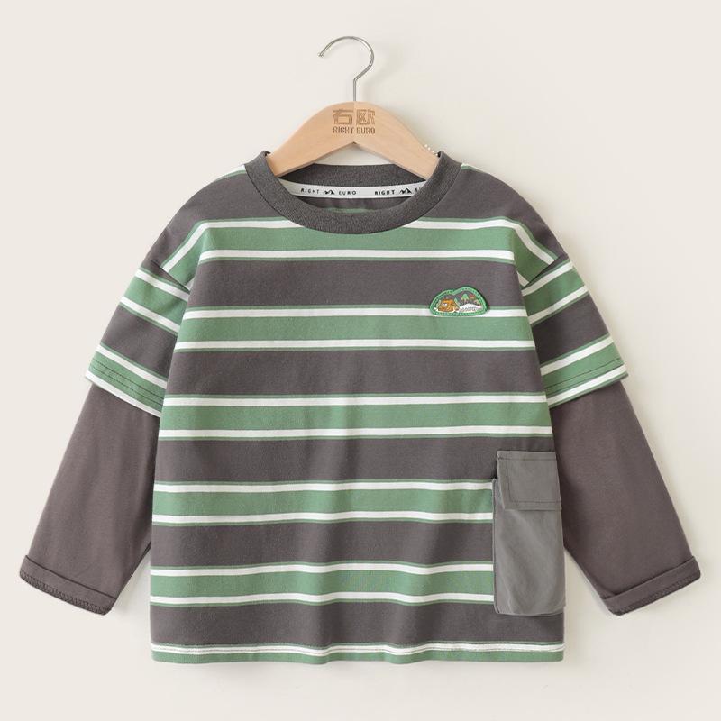 子供服 長袖Tシャツ デニムパンツ 2点セット 春秋 男の子 ベビー 小童 カジュアル[ "・性別: 男", "・スタイル: カジュアル", "・セット内容: 上下セット（2点）"...