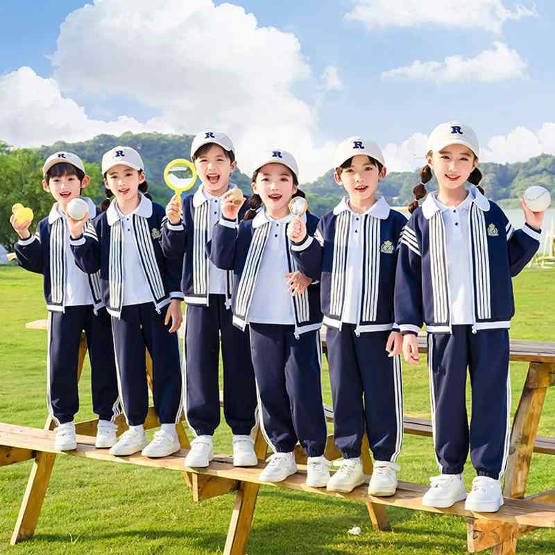 制服 小学生 ストライプ 3点セット 春秋 綿 幼稚園 保育園 スポーツ風 セットアップ・スタイル: 運動・適合年齢: 中小童(3~8歳、100~140cm)・適用性別: 中性/男女兼用・閉鎖タイプ: 拉链衫・要素: 運動, セットアップ・...