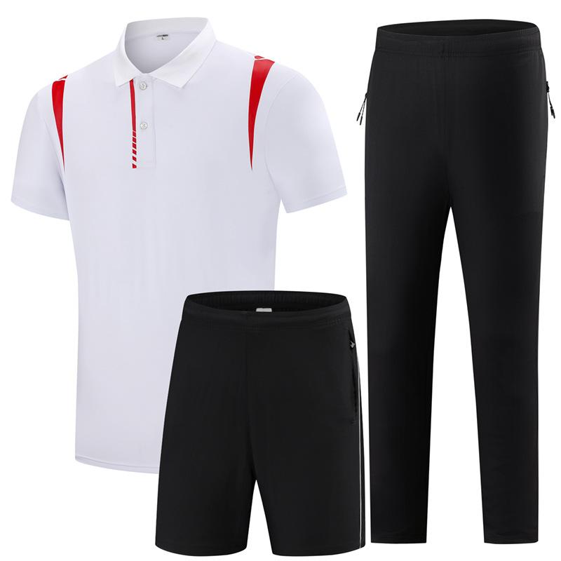 ポロシャツ 半袖 Tシャツ 短パン 長ズボン 3点セット スポーツウェア 男性用 女性用 子供用 団体服