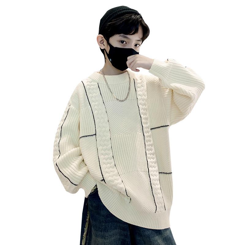 ニット キッズ 男の子 秋冬 冬物 セーター 子供 冬服 トップス インナー 防寒・性別: 男・スタイル: 韓国版・対象年齢: 中・高学年(8歳以上、140cm以上)・厚さ: 厚手・袖丈: 長袖・留め具: プルオーバー・柄: その他・実写画...