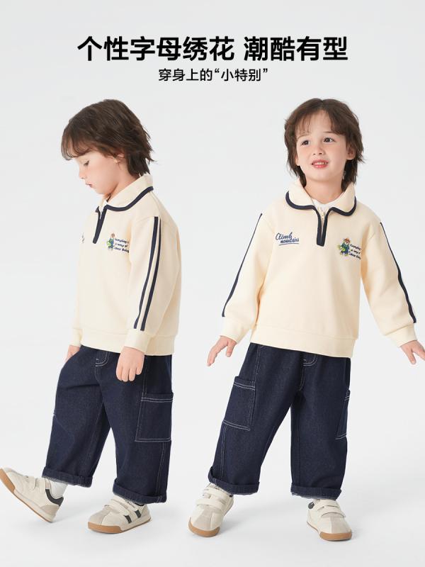 ポロシャツ キッズ 男の子 秋物 トップス 子供 ベビー 小童 ボーイズ トレーナー