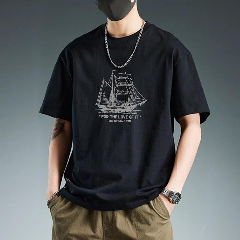 Tシャツ メンズ 男性用 半袖 純綿 コットン トップス インナー 部屋着 ルームウェア ゆったり 大きめサイズ オーバーサイズ カジュアル おしゃれ
