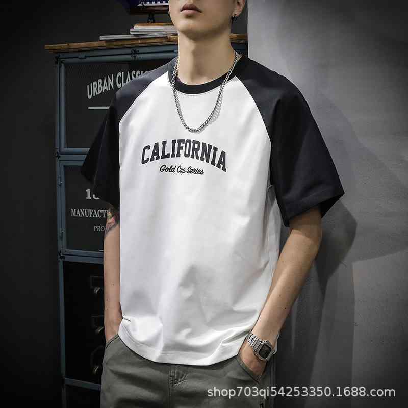 Tシャツ 男性用 トップス 半袖 220 重磅Tシャツ カットソー 綿 ティーン 高校生 中学生 カジュアルスタイル