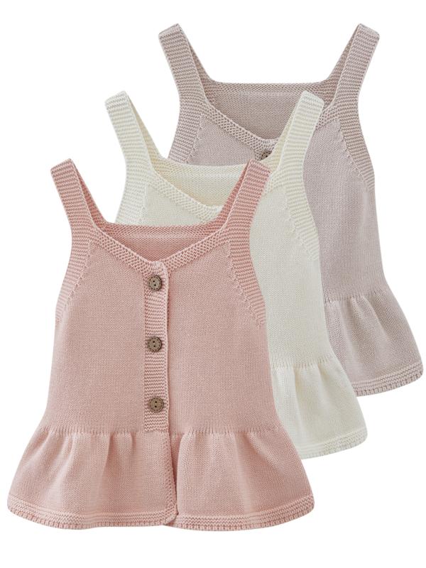 ワンピース キッズ 女の子 ニット ベスト カーディガン 春秋 綿 ノースリーブ セーター かわいい・適用性別: 女・スタイル: 韓国版・款式: ニットベスト・対象年齢: 乳幼児 (1~3歳, 80~100cm)・対応季節: 春, 夏, 秋...