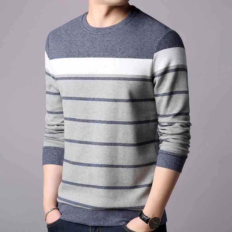 Tシャツ メンズ 長袖 丸首 ストライプ 綿 トップス 春秋 ファッション カットソー インナー カジュアル おしゃれ・スタイル: 简约・主な素材: 綿・柄: 条纹・タイプ: プルオーバー・ネックライン: ラウンドネック・袖丈: 長袖・厚さ...