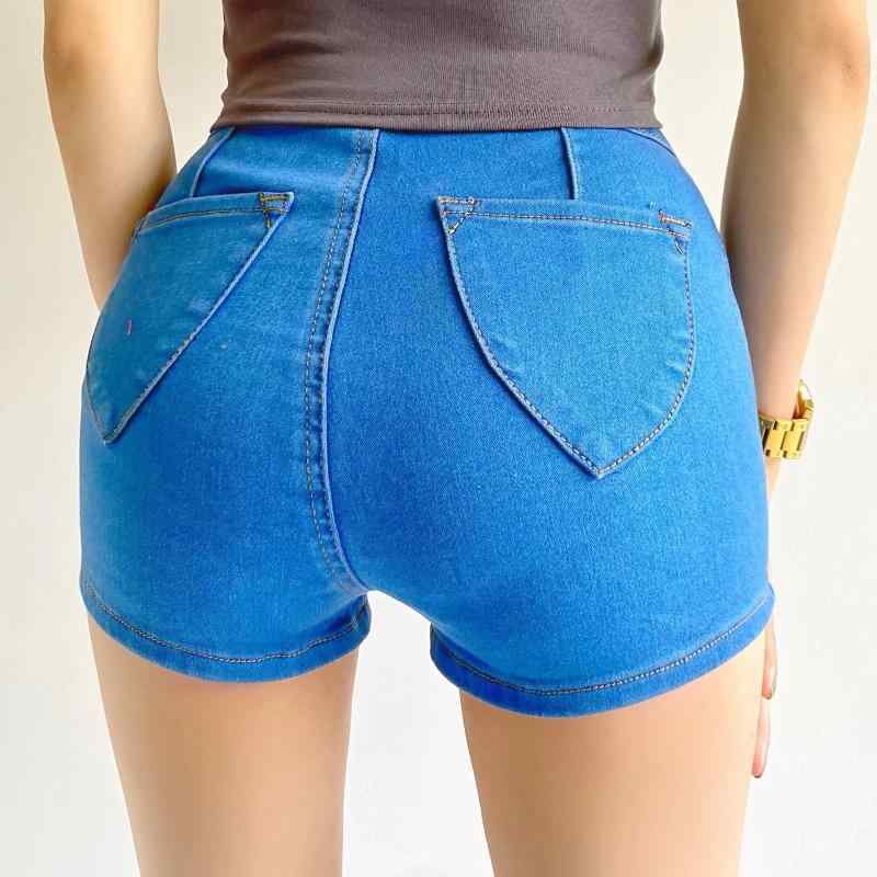 デニム レディース ハイウエスト ストレッチ スキニー ショートパンツ タイト 美尻 デニム ホットパンツ ジーンズ 着痩せ 脚長 カジュアル 春夏・素材: 綿、スパンデックス・スタイル: ストレート・パンツ丈: ショート・ウエスト: ハイ...