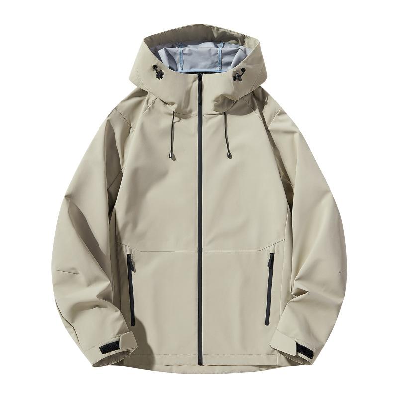 2マウンテンパーカー 男女兼用 大きいサイズ 無地 フード付き アウトドア スポーツ カジュアル 春秋