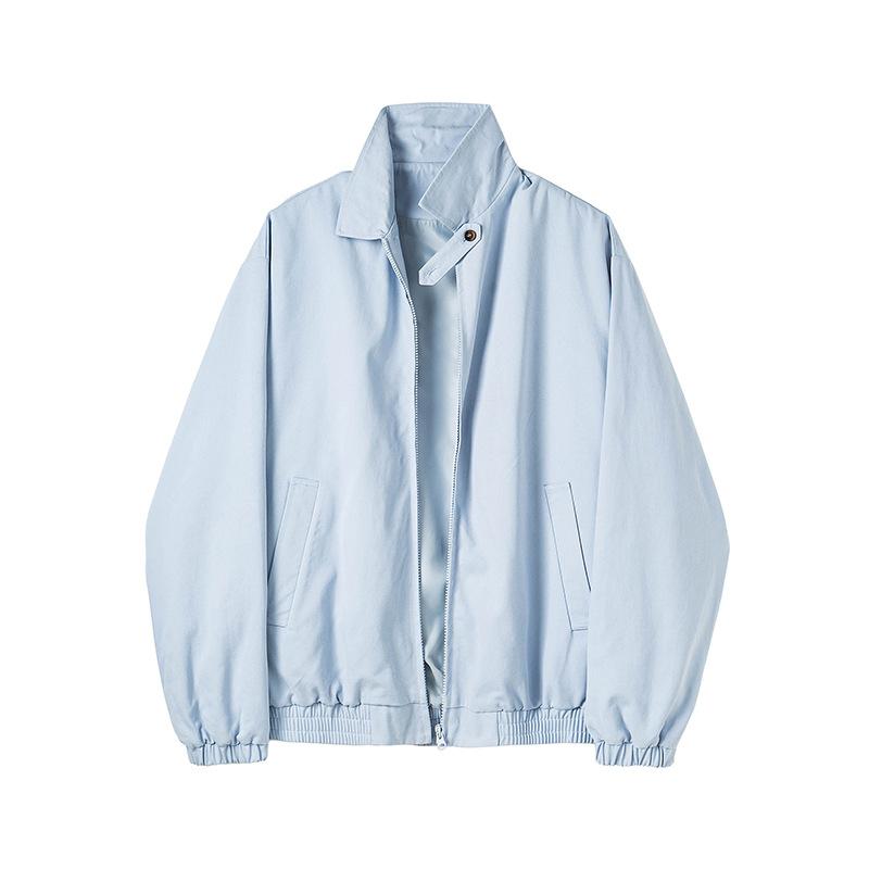 ジャケット 男性用 ベースボールジャケット 無地 長袖 ベーシック トレンド ゆったり カジュアル ワーク アウター