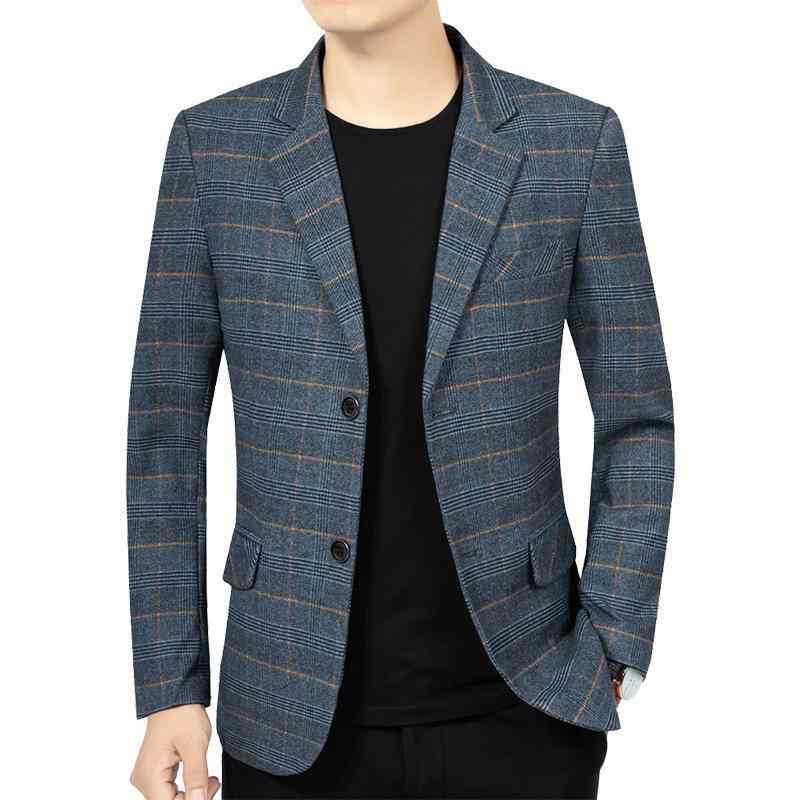 ジャケット メンズ 男性用 ストライプ柄 カジュアル テーラードジャケット ビジネス ブレザー 紳士 シニア 春秋
