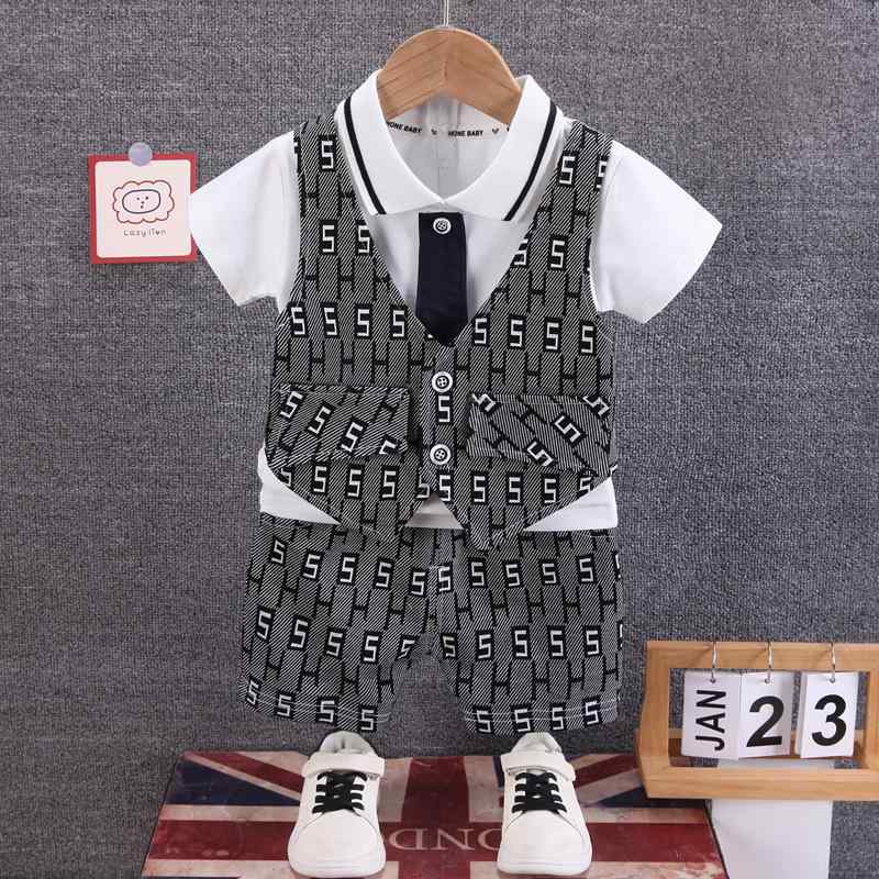 2子供服 半袖 セットアップ 上下セット カットソー パンツ 通園着 普段着 かわいい おしゃれ キッズ 男の子