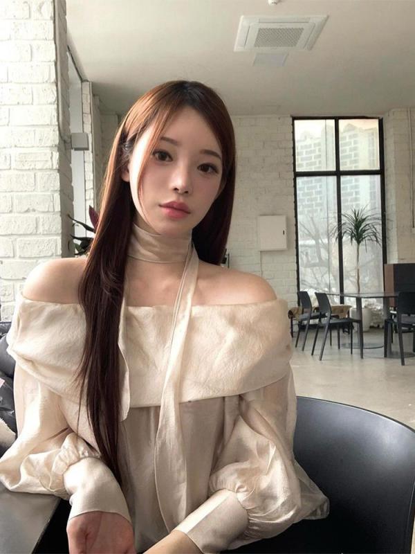 シャツ レディース ブラウス トップス ショール付き 無地 ゆったり 韓国風 きれいめ 通勤 普段使い