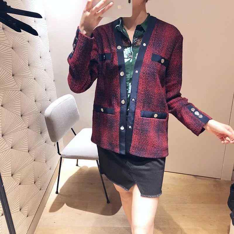 ニット レディース Vネック カーディガン 秋冬 チェック柄 イングリッシュ スタイル 学院風 アウター 羽織り・主な素材: ポリエステル繊維・柄: 格子柄・フィット: ゆったり・袖丈: 長袖・ネックライン: Vネック・カラー: ワインレッ...