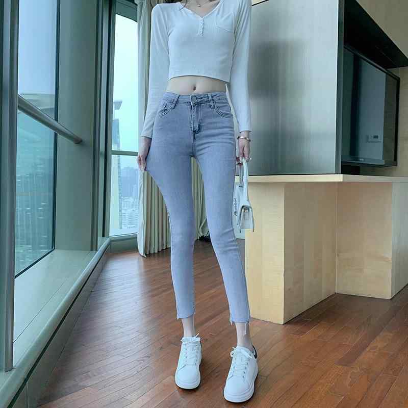 パンツ レディース 小柄 高身長 デニム スキニー ストレッチ ハイウエスト 脚長 美脚 8分丈 カジュアル