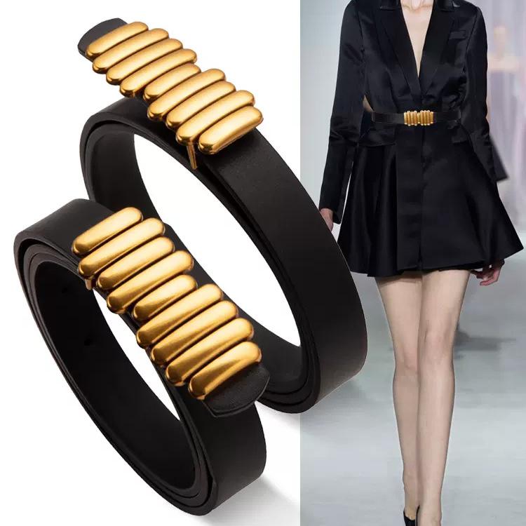 スーツ アウター ベルト シャツ おしゃれ 高見え デコレーション ウエスト飾り ニット セーター ウエストベルト レディース 春夏 ワンピース スカート・素材: 真皮・皮質: 二層牛革・ベルトバックル素材: 合金・バックル方式: スムーズ...