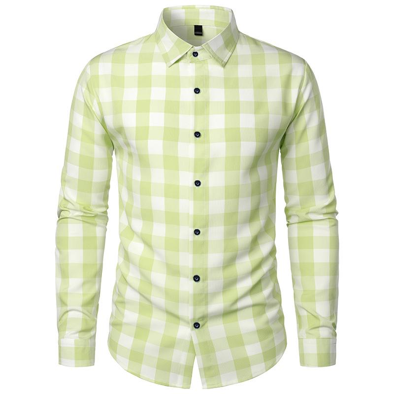 シャツ メンズ 格子柄 長袖 カジュアル トップス 普段使い 綿 春秋・素材: 綿類混紡・材质功能: 透气・风格: 軽熟休闲・款式: カーディガン・版型: ゆったり・领型: 襟付き・袖丈: 長袖・柄: 配色・厚さ: 普通・主面料成分: ポリ...
