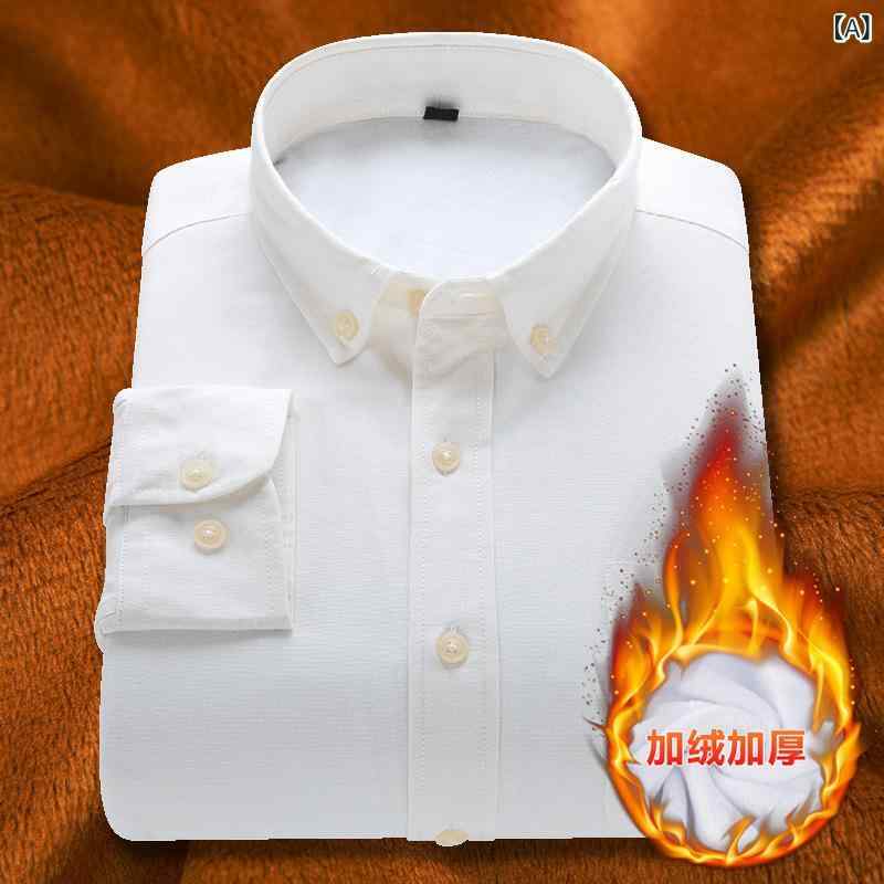シャツ メンズ 男性用 長袖 ビジネス 紳士服 厚手 裏起毛 あったか 秋冬 トップス
