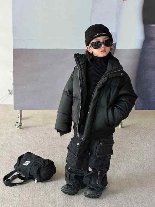 子供服 ジャケット 男の子 PUレザー 加綿 秋冬 韓国ファッション スタイリッシュ 暖かい トップス クール