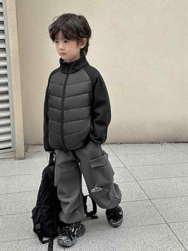 キッズ 男の子 アウター ジャケット 秋冬 ジャンパー 中綿入り あったか 厚手 防寒