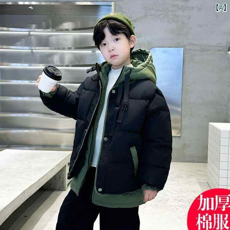 コート 子供服 男の子 ダウン風 中綿 ジャケット アウター 冬 防寒 暖かい 厚手