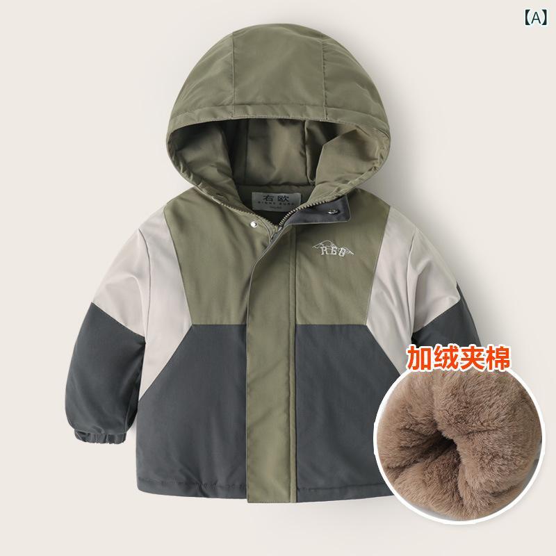 子供服 アウター 男の子 裏起毛 冬服 ベビー 綿服 上着 子供 童装