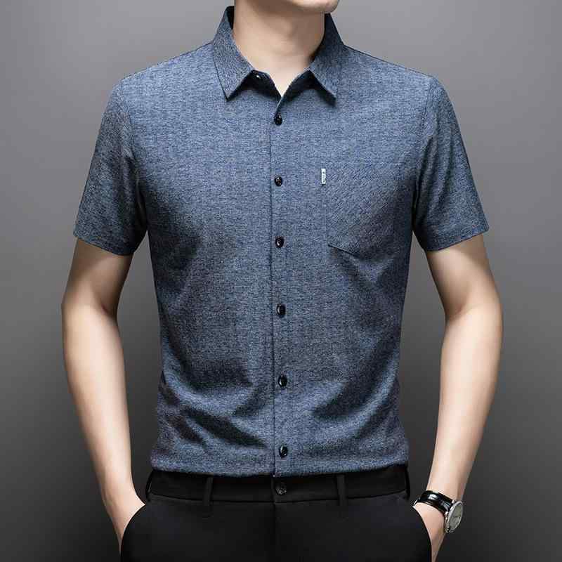 シャツ メンズ 男性用 桑蚕丝 シルク リネン 麻 半袖シャツ 宽松 ゆったり トップス 父の日 敬老の日 プレゼント[ "・面料: 綿", "・スタイル: カジュアル", "・袖丈: 半袖...