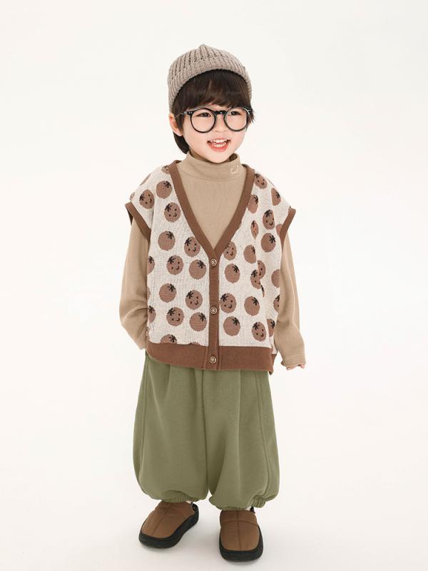 2ベスト 男の子 キッズ 春秋 韓国風 柔らかい 春秋着 アウター カーディガン