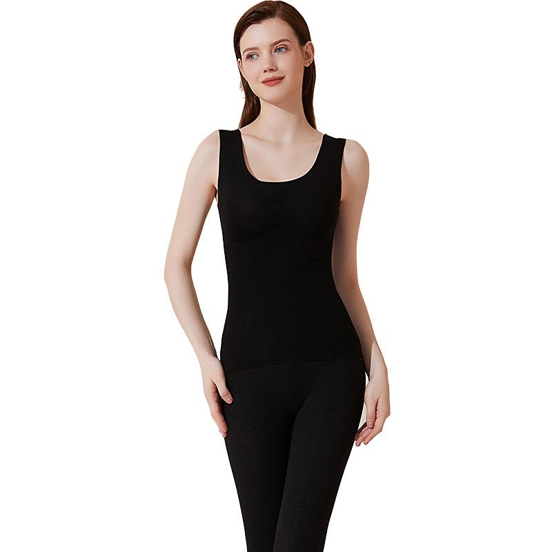 タンクトップ レディース 羊毛 カップ付き インナー 裏起毛 あったかインナー 保温 秋冬・機能: 発熱, , 保温・適用性別: 女性・柄: 無地・上着のスタイル: カップ付き・シームレス: はい・ネックライン: Uネック・層数: 二層・主...