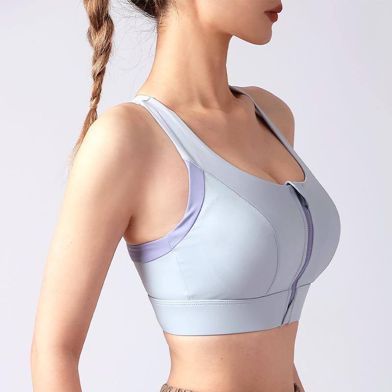 スポーツブラ レディース ランニング ヨガ 揺れにくい スポブラ 前開き ジッパー 美背 快適 インナー 背中見せ 背心 軽やか・対象: 女性・機能: ヨガ.運動・素材: ポリエステル80%.スパンデックス20%・サイズ: S, M, L,...