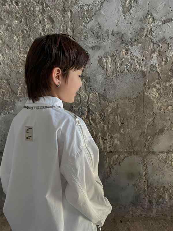 シャツ キッズ 子供 無地 レトロ メタルジッパー 男女兼用 ベビー シャツ おしゃれ着